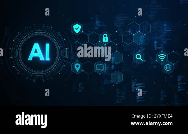 Abstract stream information line dot. technology data transfer ...