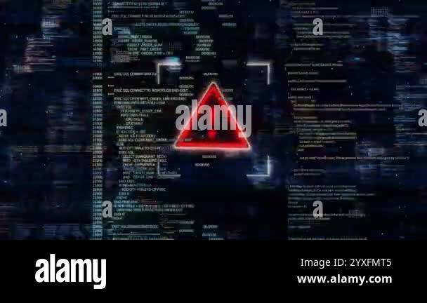 Technology Glitch Computer Virus Internet System Hacking Attack Concept