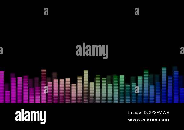 Animated Lines Audio Spectrum Music Visualizer, waveform equalizer ...