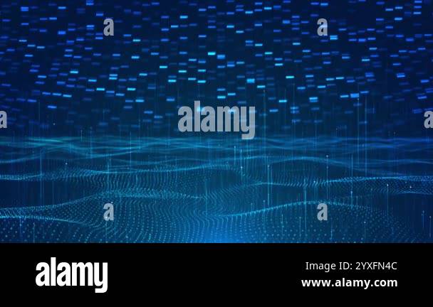 3D Ai abstract Digital technology speed connect blue 4K background ...