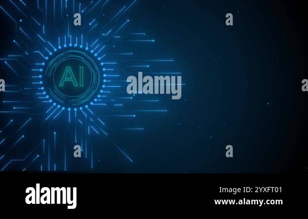 Ai Chip circuit board diagram Data information artificial intelligence ...