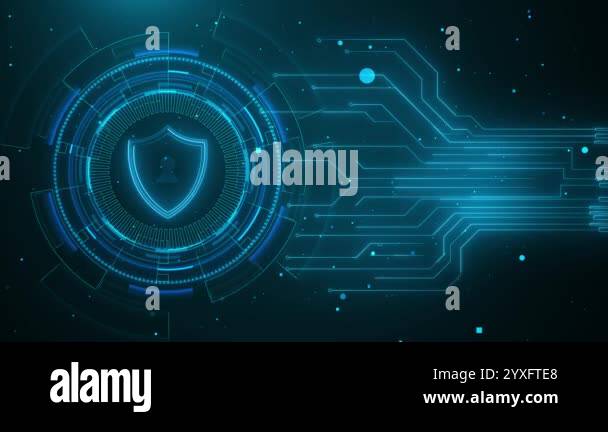 3D Artificial intelligence computer VPN virtual network,internet cyber ...