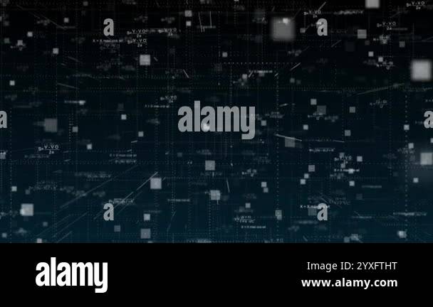 Mathematical Math Formulas blue Cybersecurity Molecular digital made of binary code Calculating ...