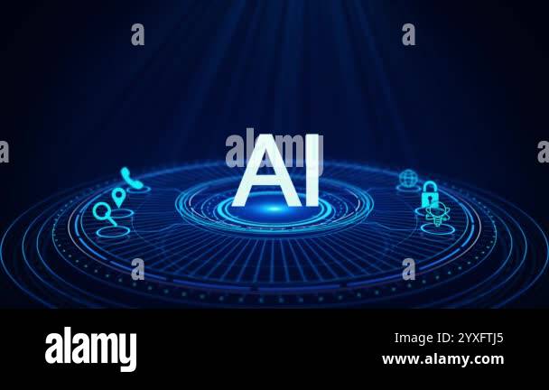 Power of Artificial intelligence technology halogen brain neural ...