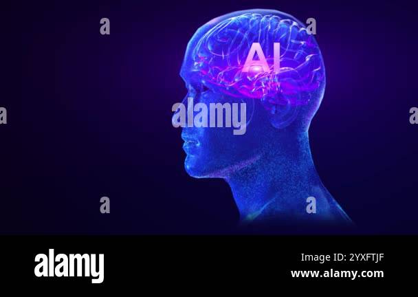 Artificial intelligence AI, neuro science, science, technology human ...