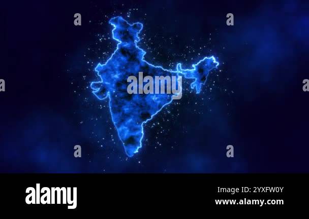 Digital India map Cyber digital India country global tech and ...