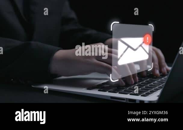 Business person checking email inbox, organizing and prioritizing ...