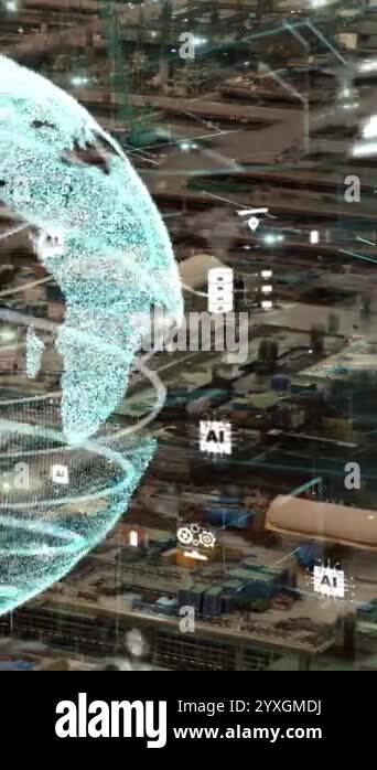 Construction technology concept with alteration graphic over ...