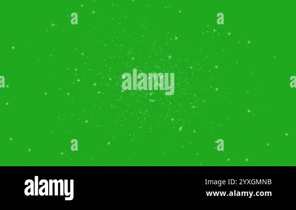 Dust particles roaming in the space on green screen background Stock ...