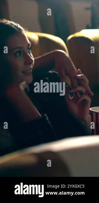 People audience watching movie in the movie theater cinema. Group ...