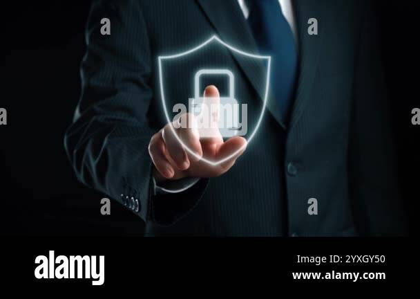 Business person explore the core of cyber security. Delve into cyber ...