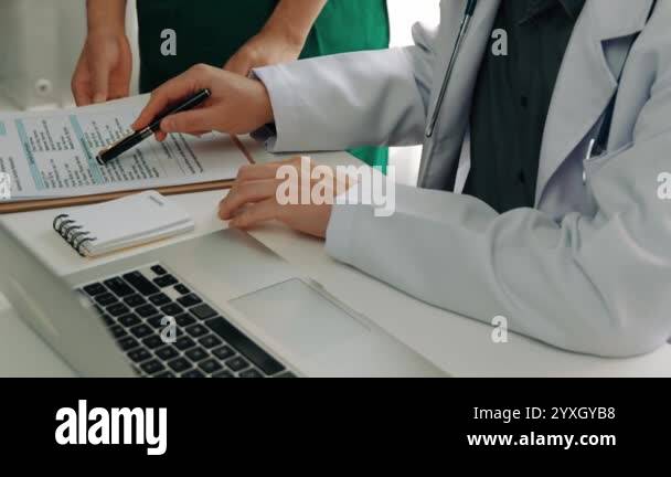 Professional various team of healthcare worker working and planning ...