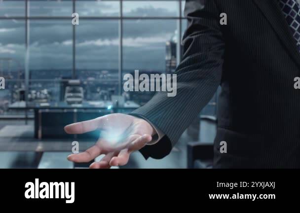 Business person embrace infinite possibilities and essence of infinity ...