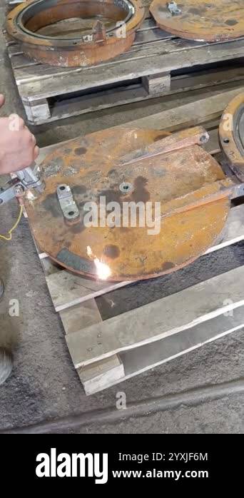 Laser cleaning of metal. Industrial laser cleaning rust of metal ...