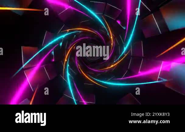 Exciting VJ loop on an abstract background with smooth flowing images ...