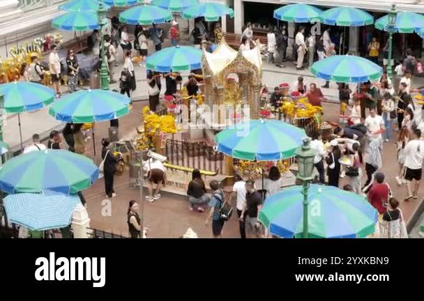 August12,2024.Bangkok,Thailand.aerial landscape view of Erawan Shrine ...