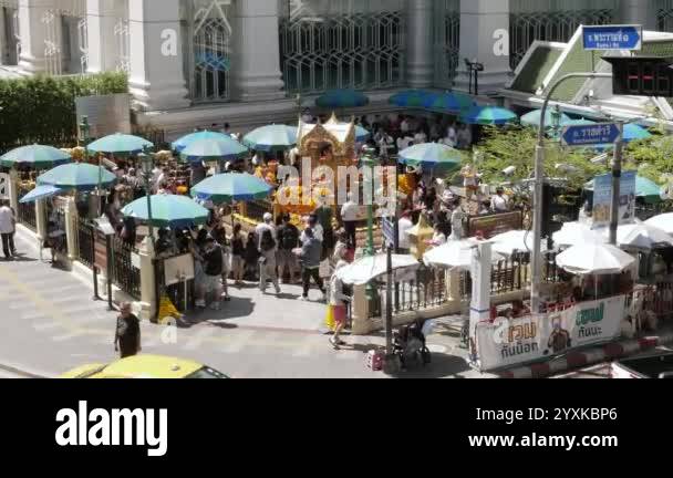 August12,2024.Bangkok,Thailand.aerial landscape view of Erawan Shrine ...
