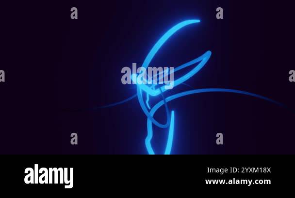 futuristic scene with illuminated wires growing through space as the ...