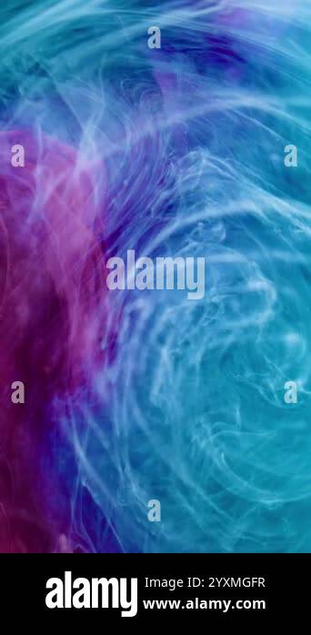 Vertical video. Smoke vortex. Ink blend water. Ethereal aura. Defocused ...