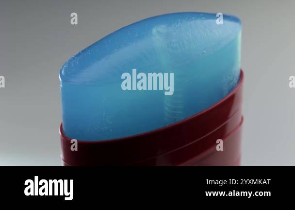 A closeup view of a blue stick deodorant that highlights its incredibly ...