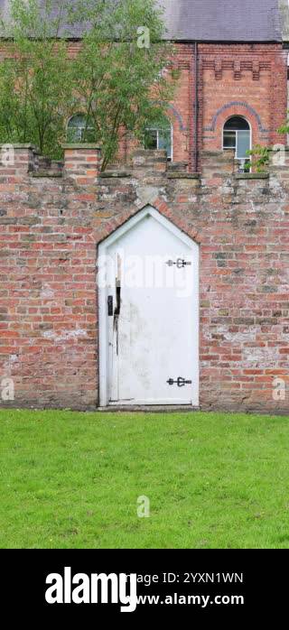 Portrait footage of the beautiful town of Bedale which is a market town ...