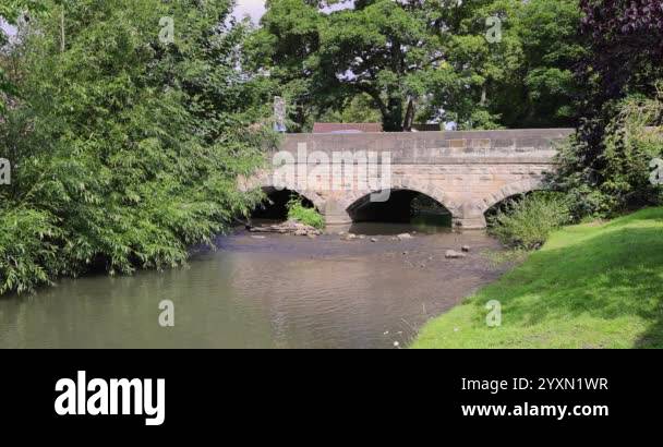 Slow motion footage of the beautiful town of Bedale, which is a market ...
