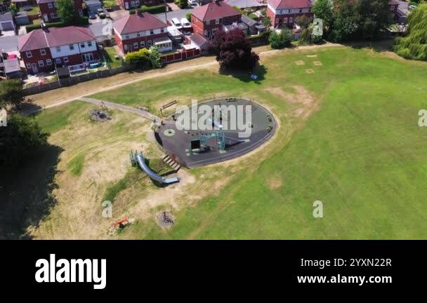 Aerial footage of the beautiful small British town of Hemsworth in the ...