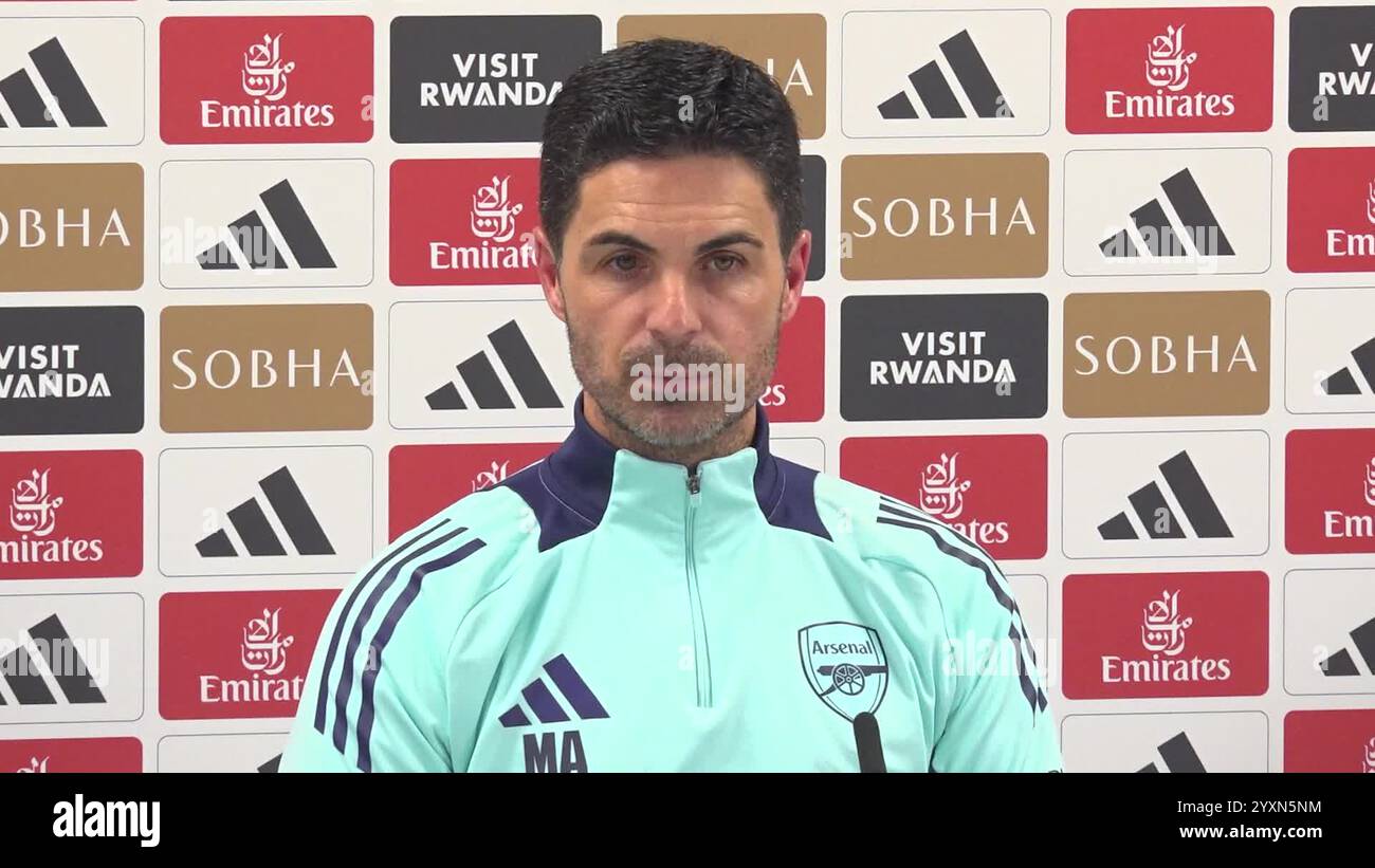 Mikel Arteta previews Arsenal's Carabao Cup tie v Crystal Palace Stock ... Mikel Arteta previews Arsenal's Carabao Cup tie v Crystal Palace Stock ...
