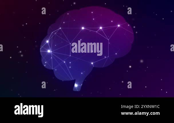 Brain activity, web consciousness graphic, thinking process, artificial ...