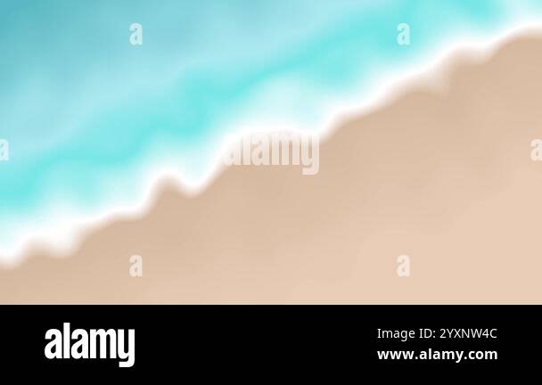 Soft blue ocean wave animation on the beach Stock Video Footage - Alamy