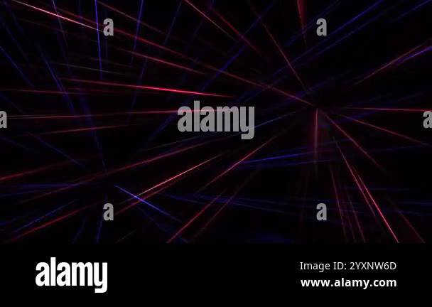 Red blue flashing laser show lights, light ray animation, fat ...