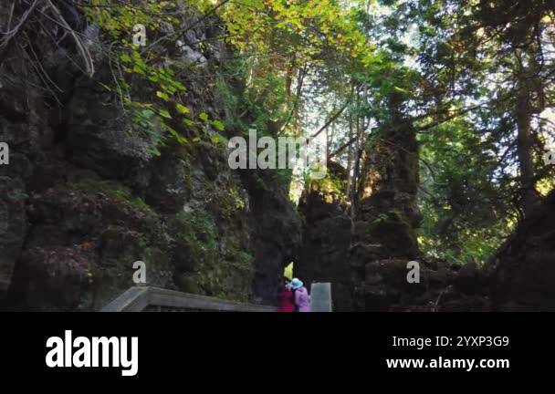 Walking by Cliff Top Side Trail at Mono Cliffs Provincial Park. Mono ...