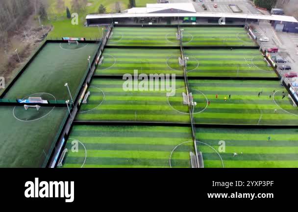 Leeds West Yorkshire UK, 22nd February 2018: Aerial drone footage taken ...