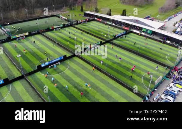 Leeds West Yorkshire UK, 22nd February 2018: Aerial drone footage taken ...