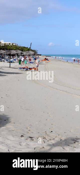 Varadero, Cuba, 22nd March 2022: The beautiful beach front of the Cuban ...