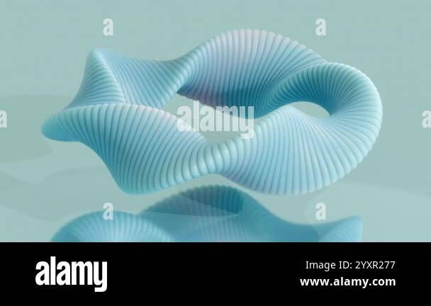 3D Abstract Art Looping Ribbon Round circular, 4K Stock Video Footage ...