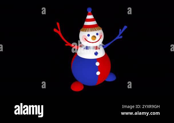 dancing snowman. looping animation on a transparent background for ...