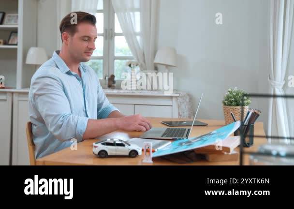 Car design engineer analyze car prototype for automobile business at ...