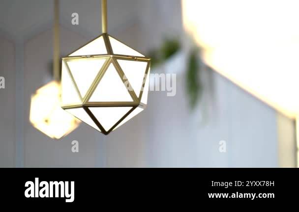 Detail of light designed in the style of cubism in the early 20th ...