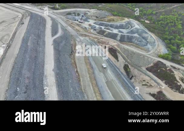 Aerial video captures the expansive landscapes of Riotinto Mine in ...
