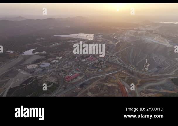 Aerial video captures the vast expanse of Riotinto Mine in Huelva ...