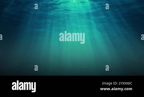 seamless loop of deep blue ocean waves from underwater background ...