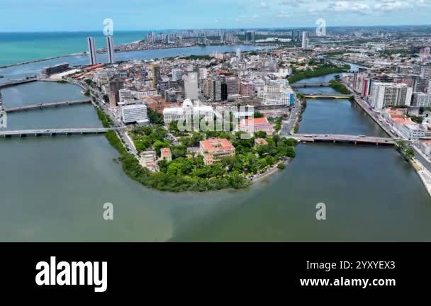 Northeastern Brazil Skyline At Recife In Pernambuco Brazil. Downtown ...