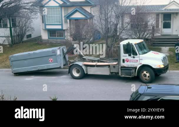 Calgary, Alberta, Canada. Nov 28, 2024. A white waste Management ...