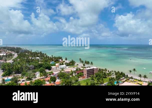 Northeastern Brazil Skyline At Maragogi In Alagoas Brazil. Caribbean ...