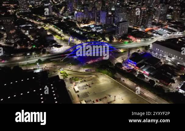 Osasco Skyline At Osasco In Sao Paulo Brazil. Cityscape Bridge. Traffic ...