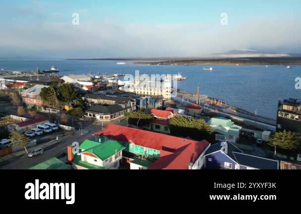 Puerto Natales Skyline Of Puerto Natales In Magallanes Chile ...
