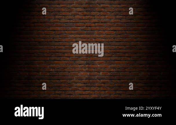 Texture Brick Wall Background with Spotlight Lighting 4K Video Looping ...