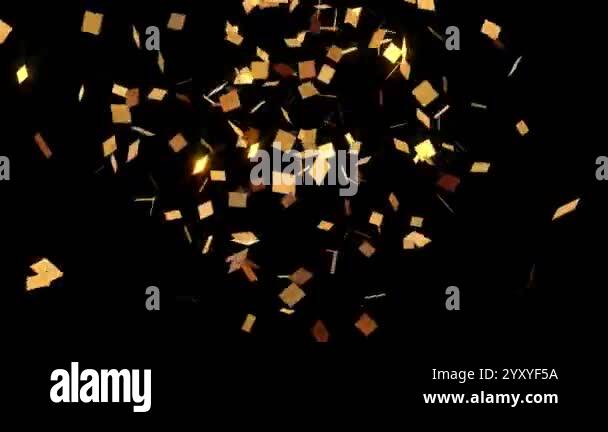 Golden confetti burst - confetti explodes from left and right then ...