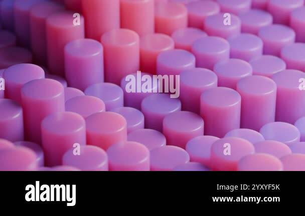 Abstract 3d Animation Of A Set Of Cylinders That Move Vertically Loop Animation Of An Abstract